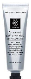 APIVITA FACE MASK ΜΑΣΚΑ ΓΙΑ ΒΑΘΥ ΚΑΘΑΡΙΣΜΟ ΜΕ ΠΡΑΣΙΝΗ ΑΡΓΙΛΟ 50ml ...