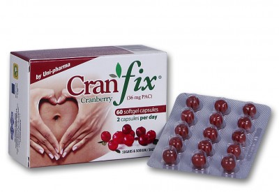 UNIPHARMA CRANFIX CRANBERRY 36mg PAC 60 SOFTGELS - URINARY TRACT ...