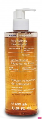 KORRES PORE REFINING CLEANSING GEL ΡΟΔΙ ΚΑΝΟΝΙΚΟ/ΜΙΚΤΟ ΔΕΡΜΑ 400ml ...