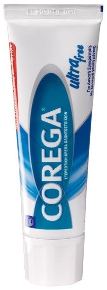 COREGA ULTRA FREE ZINC DENTURES ADHESIVE PASTE 40gr - DENTURES CARE ...