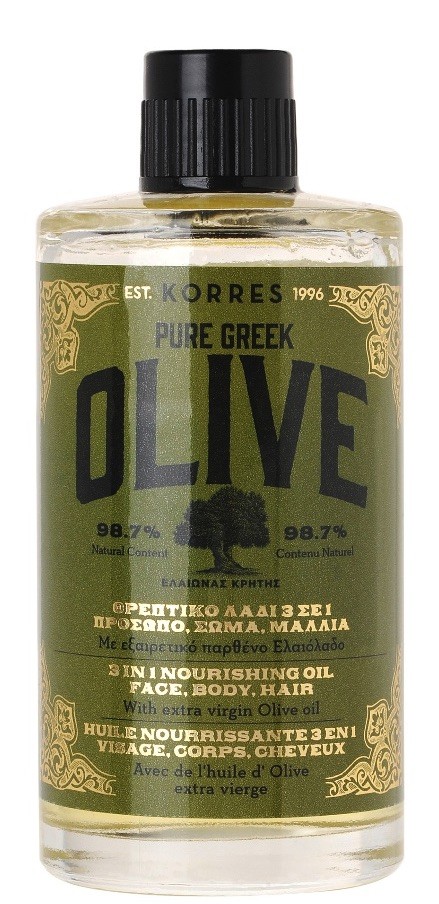 KORRES PURE GREEK OLIVE ΘΡΕΠΤΙΚΟ ΛΑΔΙ 3ΣΕ1 ΓΙΑ ΠΡΟΣΩΠΟ, ΣΩΜΑ & ΜΑΛΛΙΑ ...
