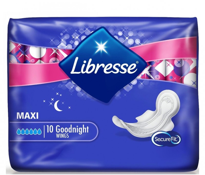 LIBRESSE MAXI GOODNIGHT WINGS 10PCS - SANITARY NAPKINS / OB - Pharmavel
